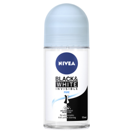 Nivea Deodorant Pure Invisible Black & White Roll-on 50ml ...