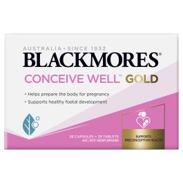 Blackmores Conceive Well Gold 28 Tablets + 28 Capsules | Chemistworks ...