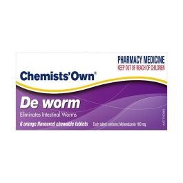 Chemists’ Own DE Worm Chewable Tablets 6 Pack | Chemistworks Pharmacy