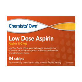 Chemists' Own Low Dose Aspirin 84 Tablets | Chemistworks Pharmacy
