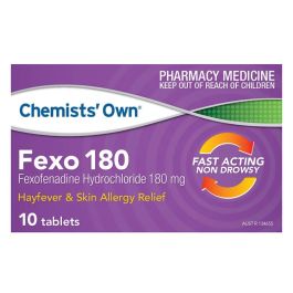Chemists’ Own Fexo Tablets 180mg 10 Pack | Chemistworks Pharmacy