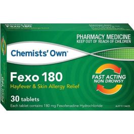Chemists’ Own Fexo Tablets 180mg 30 Pack | Chemistworks Pharmacy
