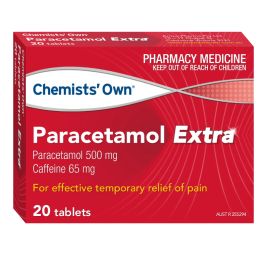Chemists' Own Paracetamol Extra Tablets 20 Pack | Chemistworks Pharmacy