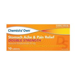 Chemists' Own Stomach Ache Pain Relief Double Strength Tablets 10 Pack ...