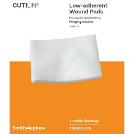 Cutilin Low-Adherent Absorbent Dressing 10cm x 10cm 5 Pack ...