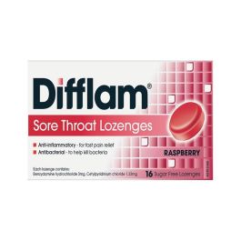 Difflam Lozenge Raspberry Sugar Free 16 Pack | Chemistworks Pharmacy