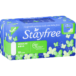 Stayfree Regular No Wings 10 Pads | Chemistworks Pharmacy