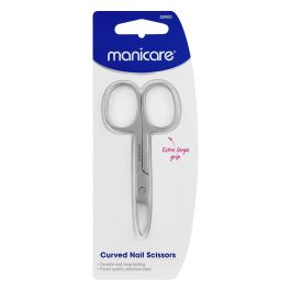 Manicare Nail Scissors Curved Extra Large Grip 1 Pack | Chemistworks ...