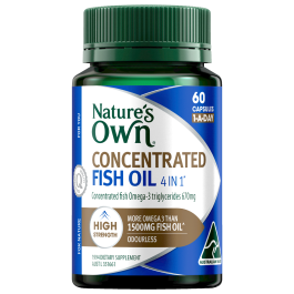 Nature's Own Concentrated Fish Oil 4 in 1 60 Capsules | Chemistworks ...