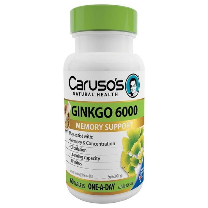 Caruso’s Herb Ginkgo 6000 60 Tablets | Chemistworks Pharmacy