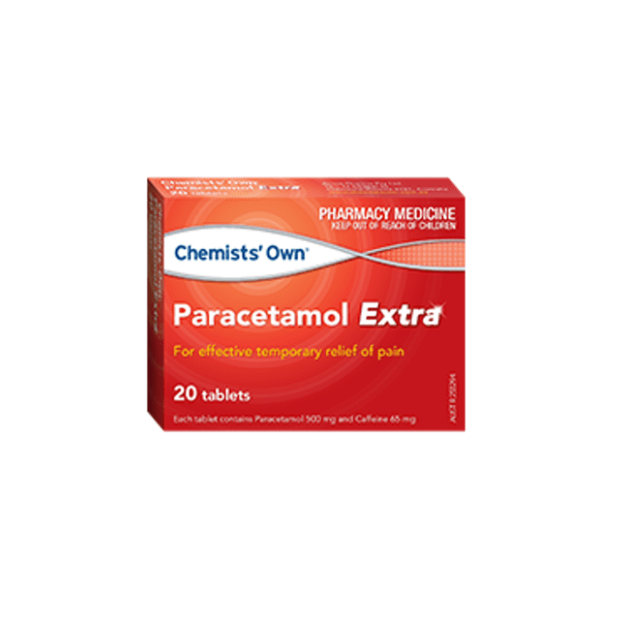 Chemists' Own Paracetamol Extra Tablets 20 Pack | Chemistworks Pharmacy