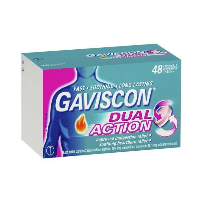Gaviscon Dual Action Tablets 48 Pack | Chemistworks Pharmacy